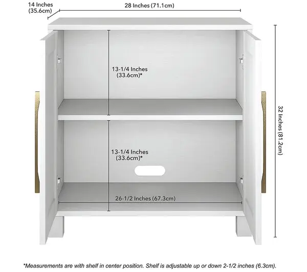 HUDSON&CANAL Chabot 28' Wide Rectangular Accent Cabinet