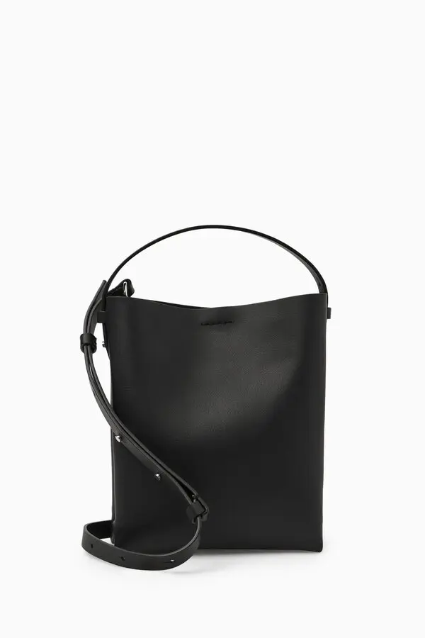 Cos Mini Folded Crossbody Shopper Leather