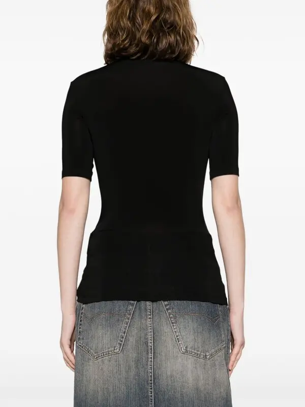 Off-White Logo-print High-neck T-shirt - Black