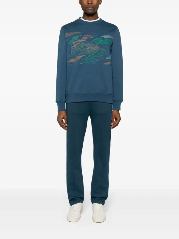 Paul Smith Landscape-embroidered Cotton Sweatshirt