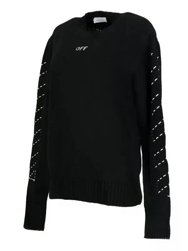 Off-White Stitch Wool Sweater - Black