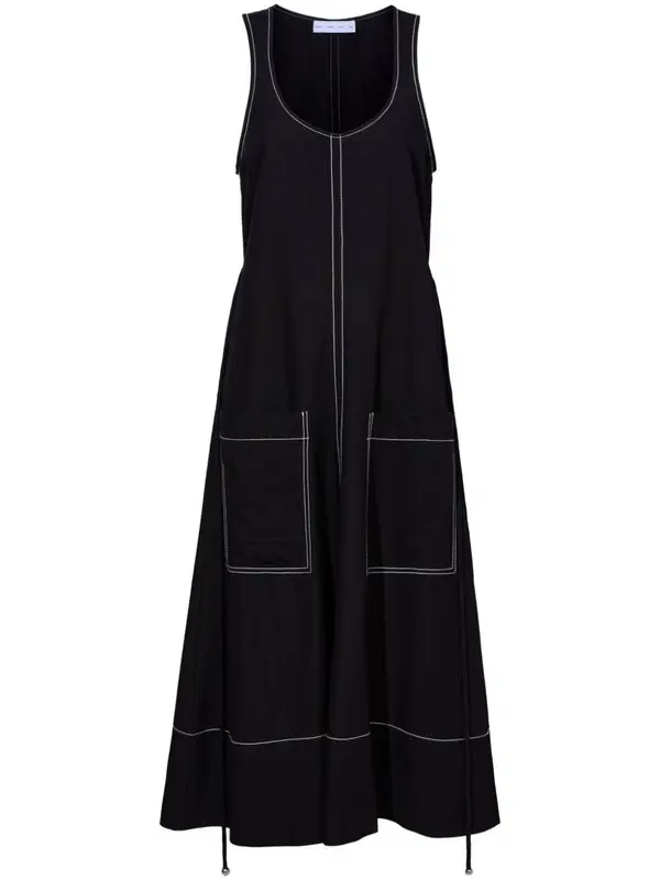 Proenza Schouler White Label Lucy A-line Midi Dress - Black