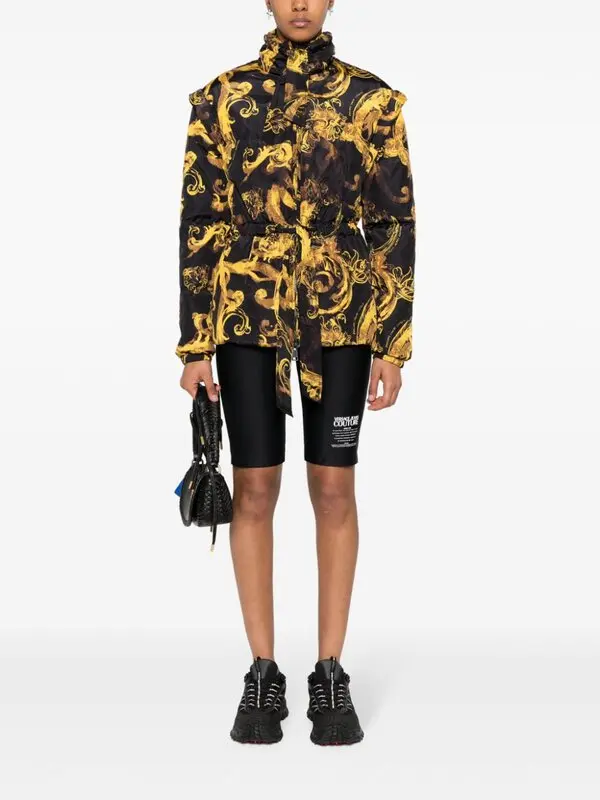 Versace Barocco-print Down Jacket