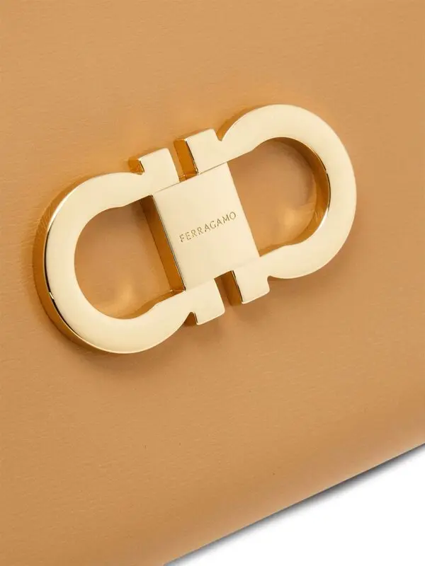 FERRAGAMO Gancini Leather Continental Wallet - Neutrals