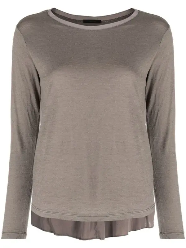 Transit Pleat-detail Round-neck Top
