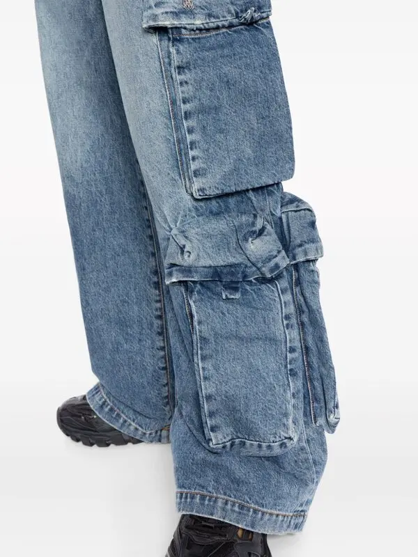 Amiri Baggy Mid-rise Wide-leg Jeans - Blue