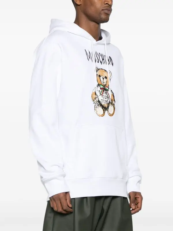 Moschino Teddy Bear Cotton Hoodie - White