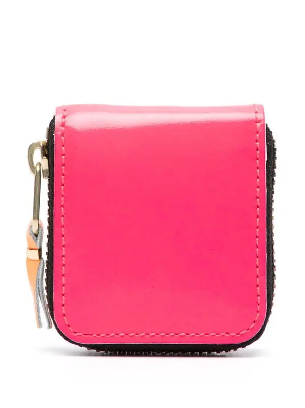 Comme Des Garçons Zip-fastening Leather Coin Purse - Pink