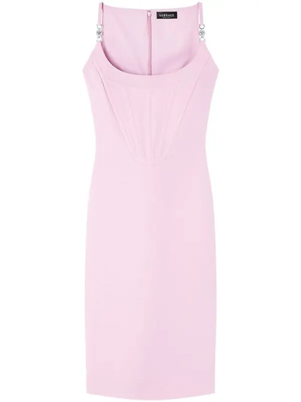 Versace Corset-style Crepe Midi Dress