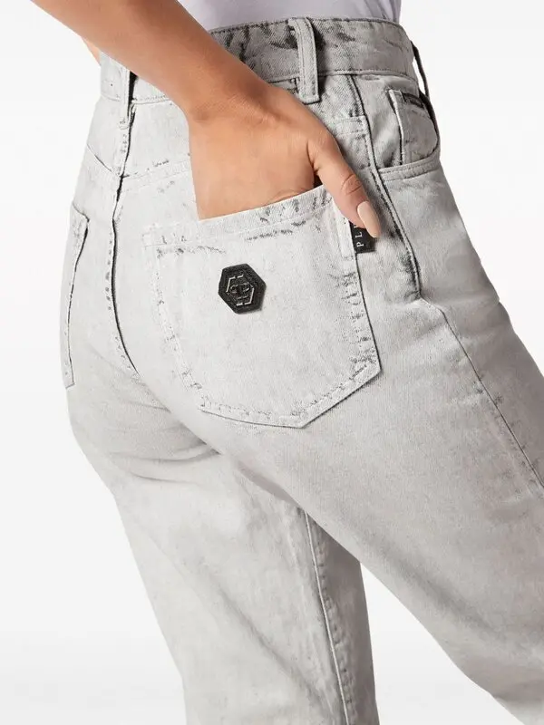 Philipp Plein Mom Fit Tapered Jeans