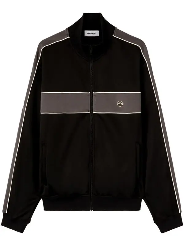 AMBUSH High-neck Striped Track Jacket - Black