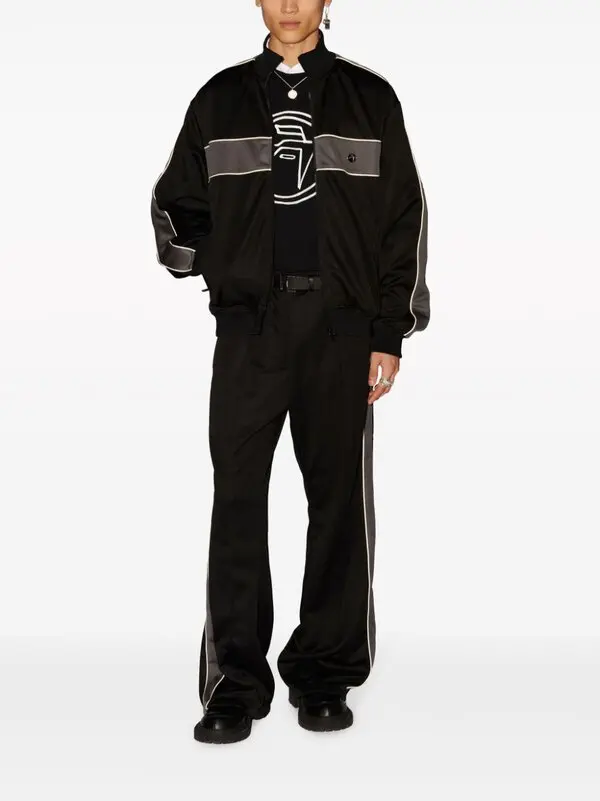 AMBUSH High-neck Striped Track Jacket - Black