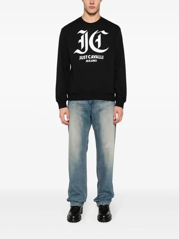 Just Cavalli Logo-print Cotton Sweatshirt