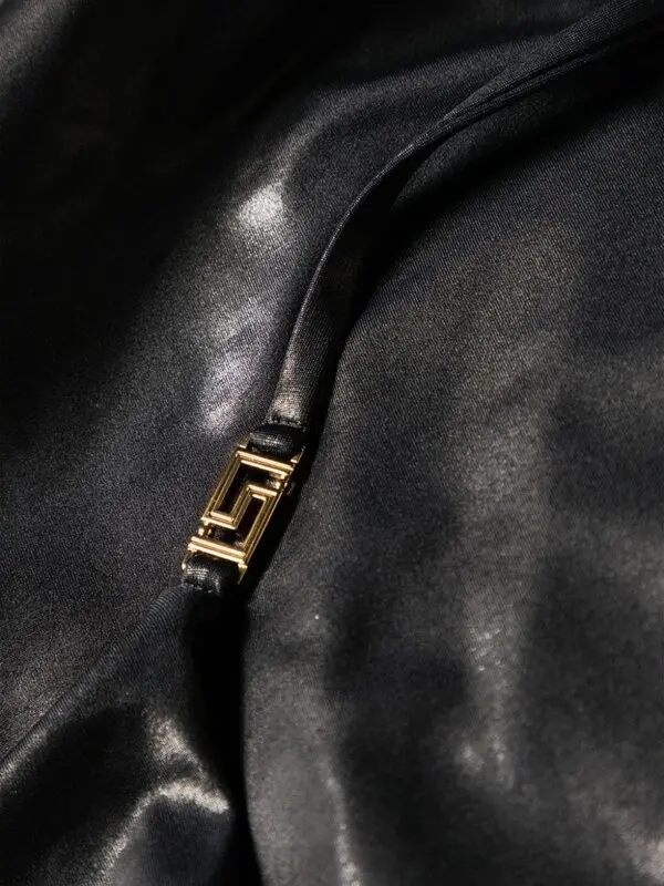 Versace Greca Cut-out Halterneck Swimsuit