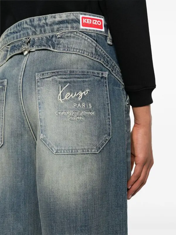 Kenzo Low-rise Wide-leg Jeans