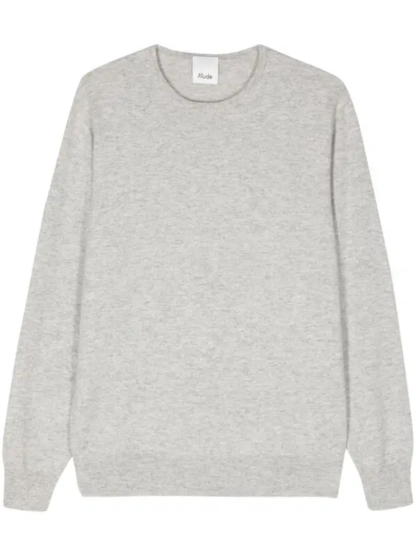 ALLUDE Long-sleeved Cashmere Jumper - Grey
