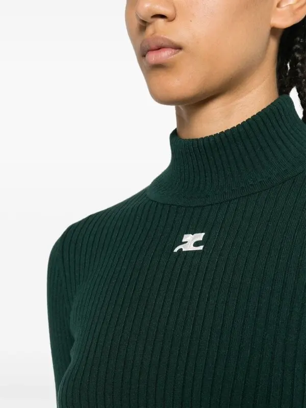 COURREGES Reedition Ribbed Sweater - Green
