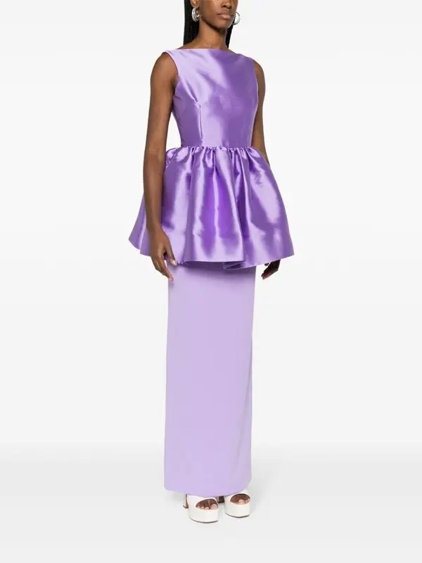 solace london peplum dress Alda Peplum-skirt Maxi Dress