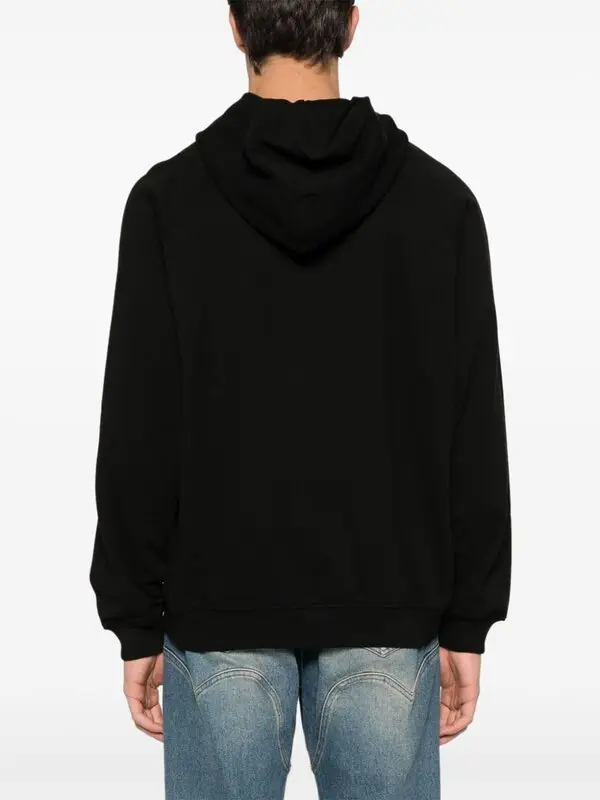 Just Cavalli Flocked-logo Cotton Hoodie