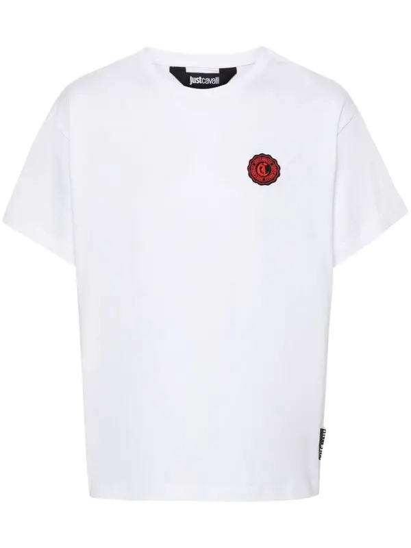 Just Cavalli Logo-patch Cotton T-shirt