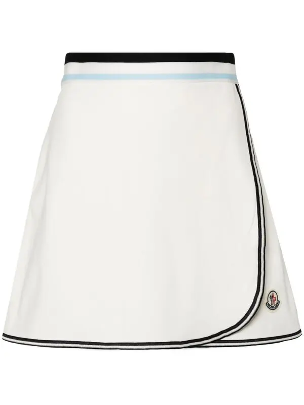 Moncler Logo-appliqué Wrap Skirt - White