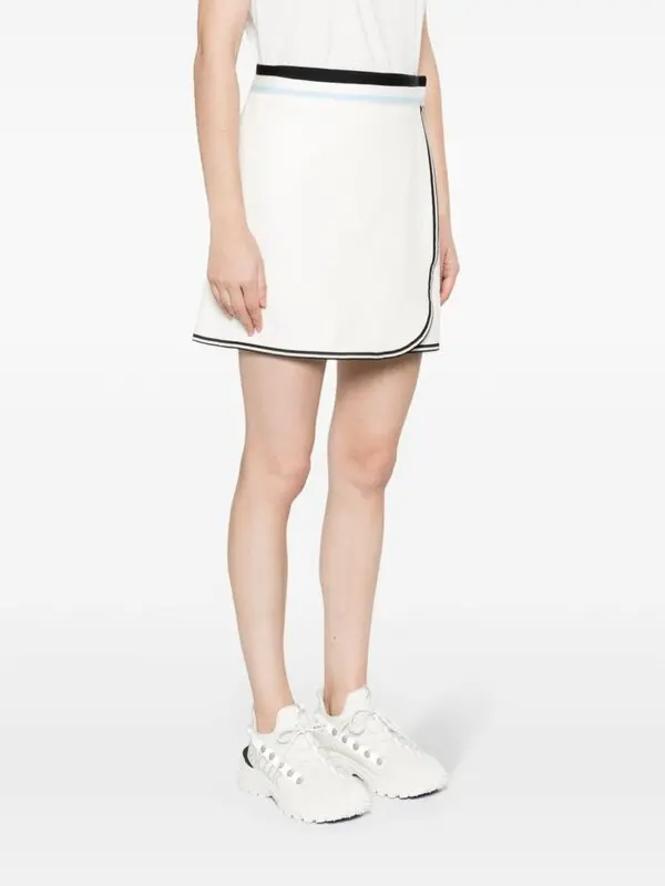 Moncler Logo-appliqué Wrap Skirt - White
