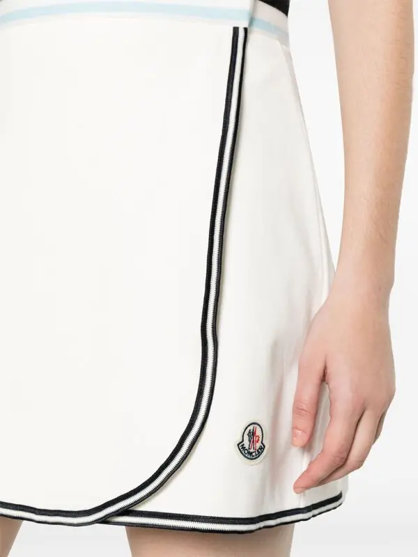 Moncler Logo-appliqué Wrap Skirt - White
