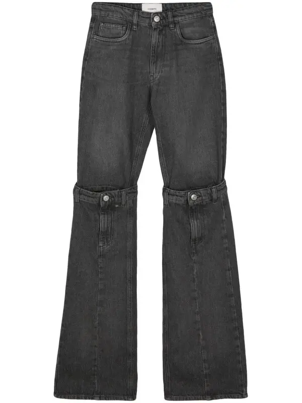 Coperni Mid-rise Wide-leg Jeans - Black