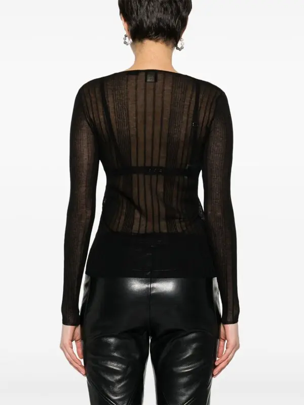 Pinko Semi-sheer Knitted Top