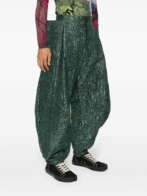 WALTER VAN BEIRENDONCK Abstract-print Trousers