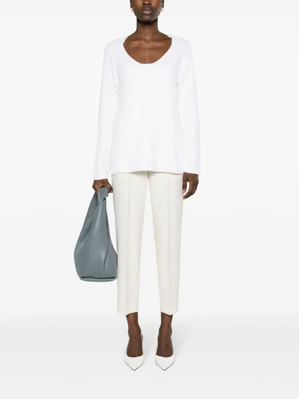 Fabiana Filippi U-neck Ribbed-knit Jumper