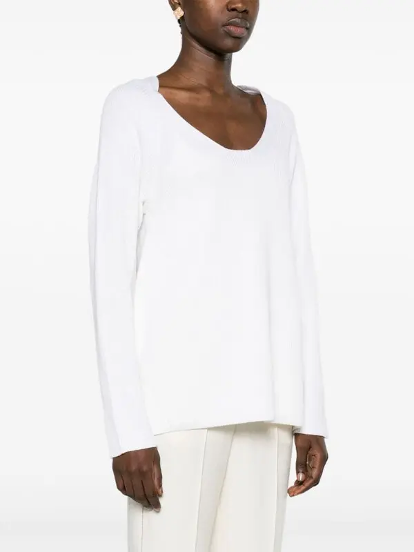 Fabiana Filippi U-neck Ribbed-knit Jumper