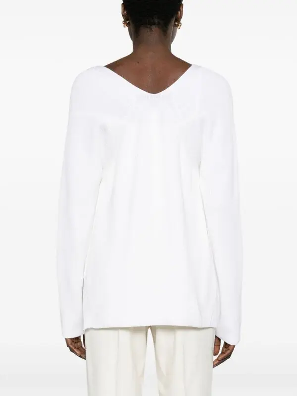Fabiana Filippi U-neck Ribbed-knit Jumper