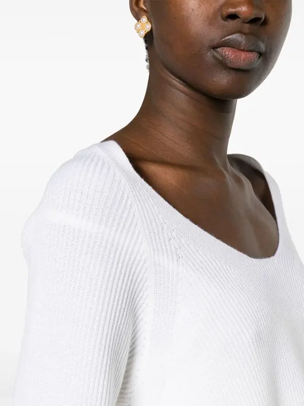 Fabiana Filippi U-neck Ribbed-knit Jumper
