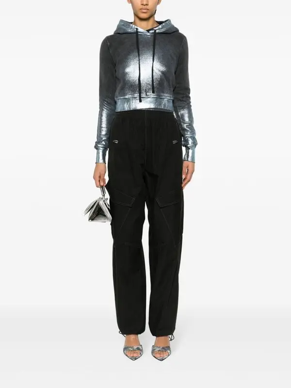 DIESEL® F-slimmy Cropped Hoodie - Blue