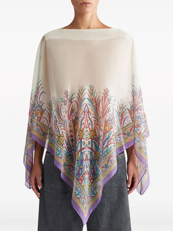 Etro Paisley-print Poncho