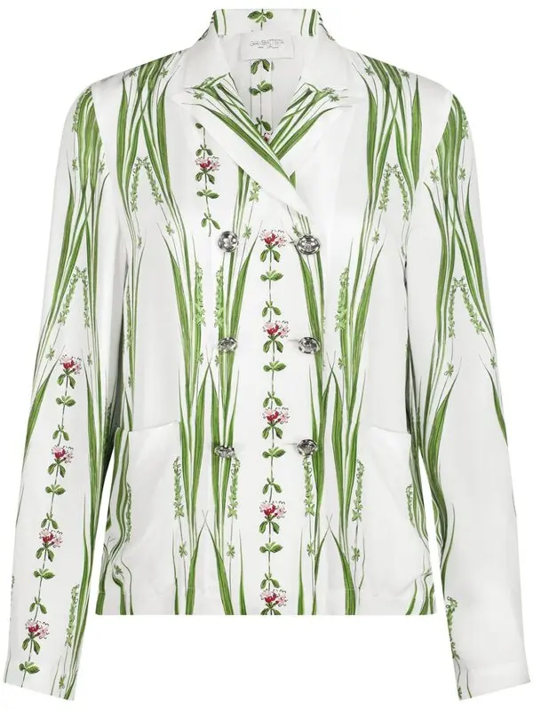 Giambattista Valli Jardin Du Cap Floral-print Twill Blouse - White