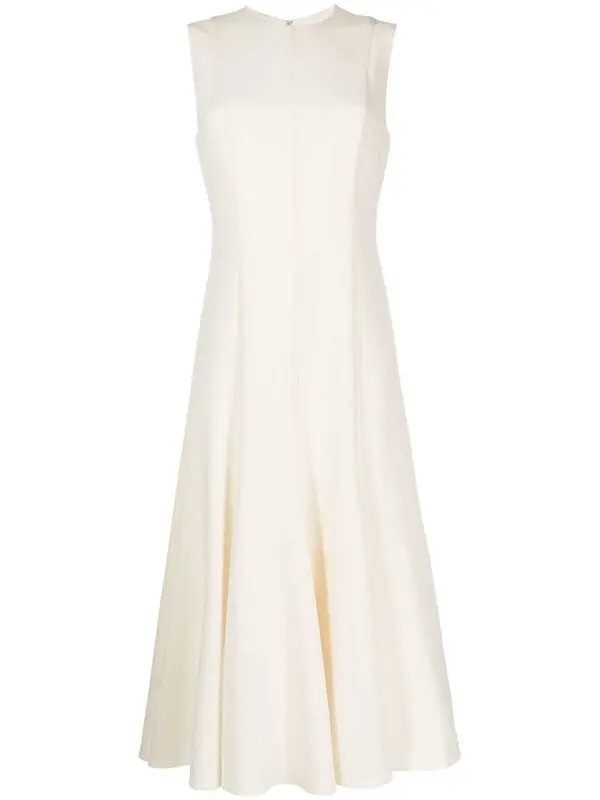 Theory Crepe Flared Midi Dress