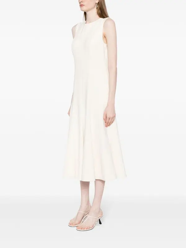 Theory Crepe Flared Midi Dress