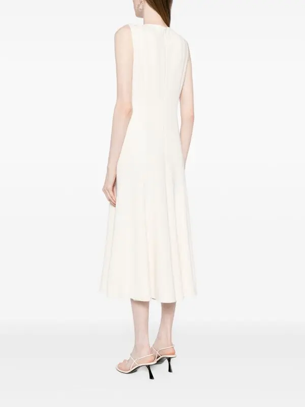 Theory Crepe Flared Midi Dress