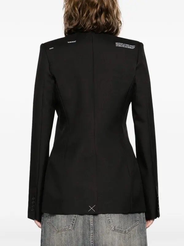 Off-White Peak-lapels Single-breasted Blazer - Black