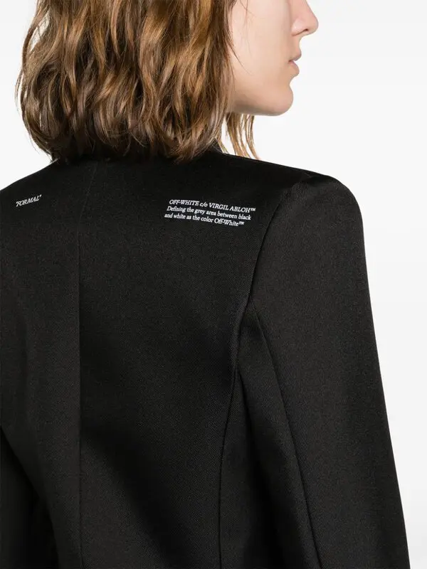 Off-White Peak-lapels Single-breasted Blazer - Black