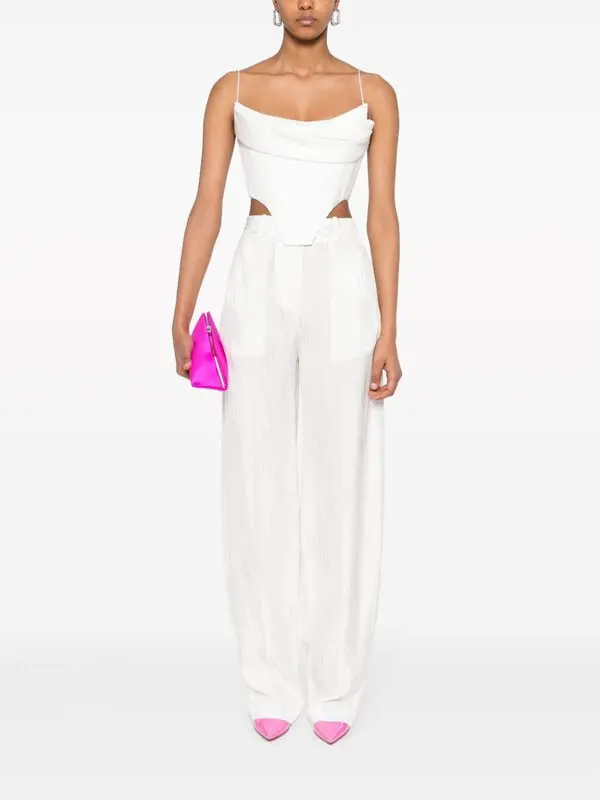 Attico Logo-jacquard Trousers - White