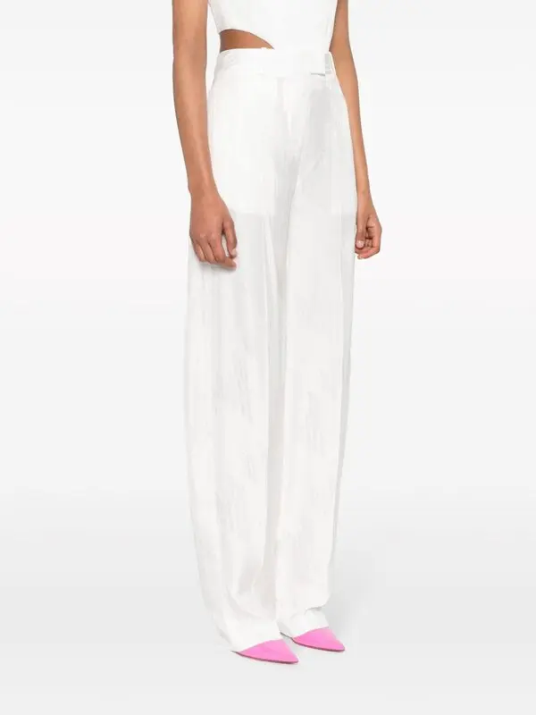 Attico Logo-jacquard Trousers - White