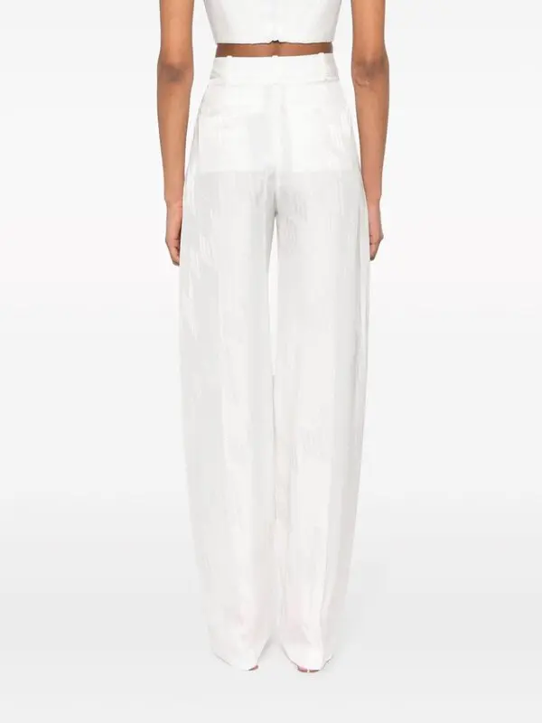 Attico Logo-jacquard Trousers - White