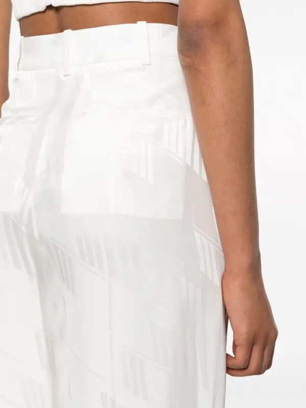 Attico Logo-jacquard Trousers - White
