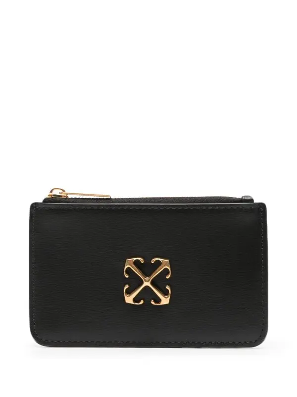 Off-White Jitney Arrows-plaque Leather Wallet - Black