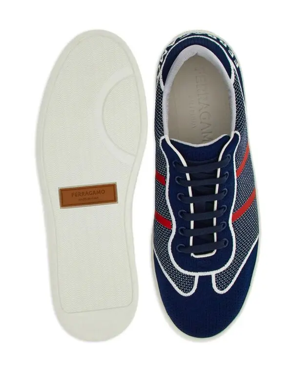 FERRAGAMO Panneled Lace-up Sneakers