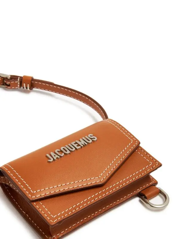 Jacquemus Le Porte Azur Leather Clutch - Brown | Editorialist