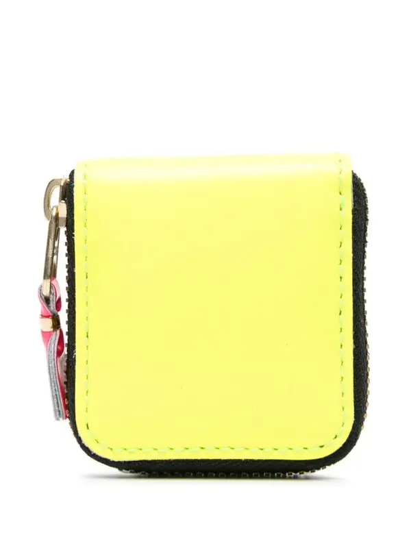 Comme Des Garçons Zip-fastening Leather Coin Purse - Yellow